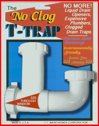 Non-Clogging Drain Trap - The No Clog T-Trap