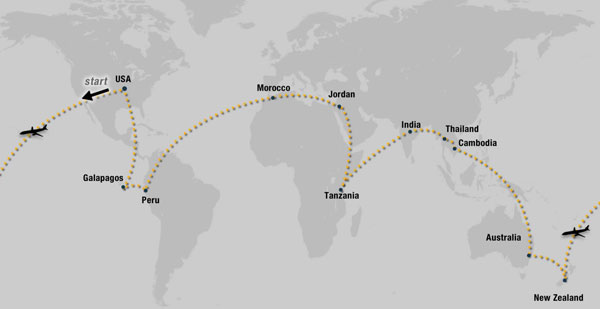 66-Day Around-the-World Bucket-List Tour to Take Off in 2014