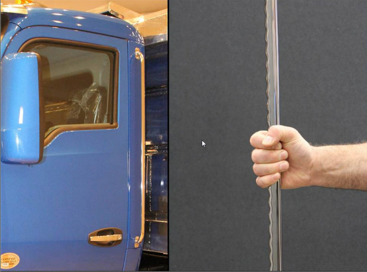 Mills Products Hydroforms Custom Truck Grab Handle for Paccar