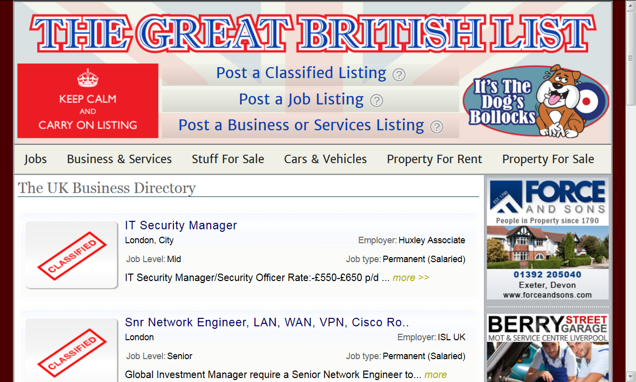 The Great British List - A Fantastic Way to Sell Stuff for in the UK
