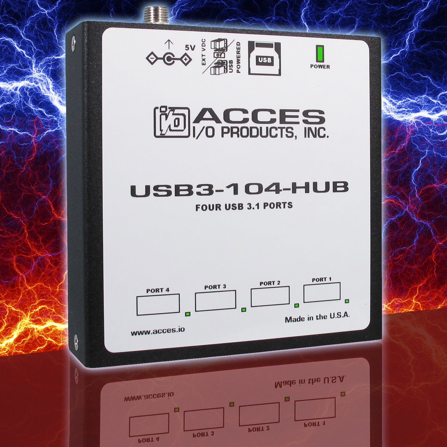 Rugged, Industrial Grade 4-Port SuperSpeed USB 3.1 Hub Features Locking ...