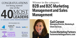 Fusion Marketing Partners’ Gail Carson Named One of the 40 Most ...