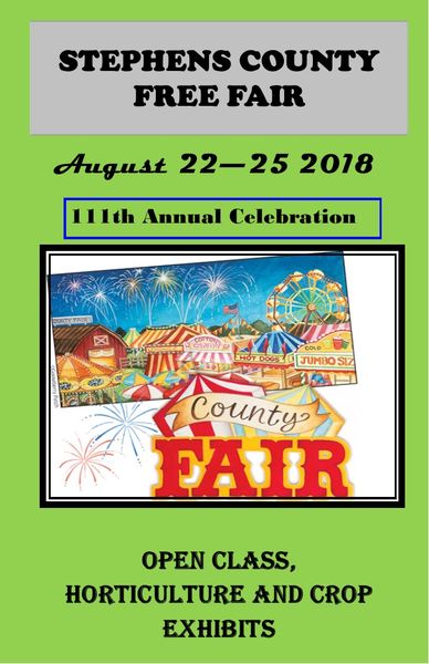 Stephens County Free Fair Scheduled for Aug 22-25 in Duncan, the Heart ...
