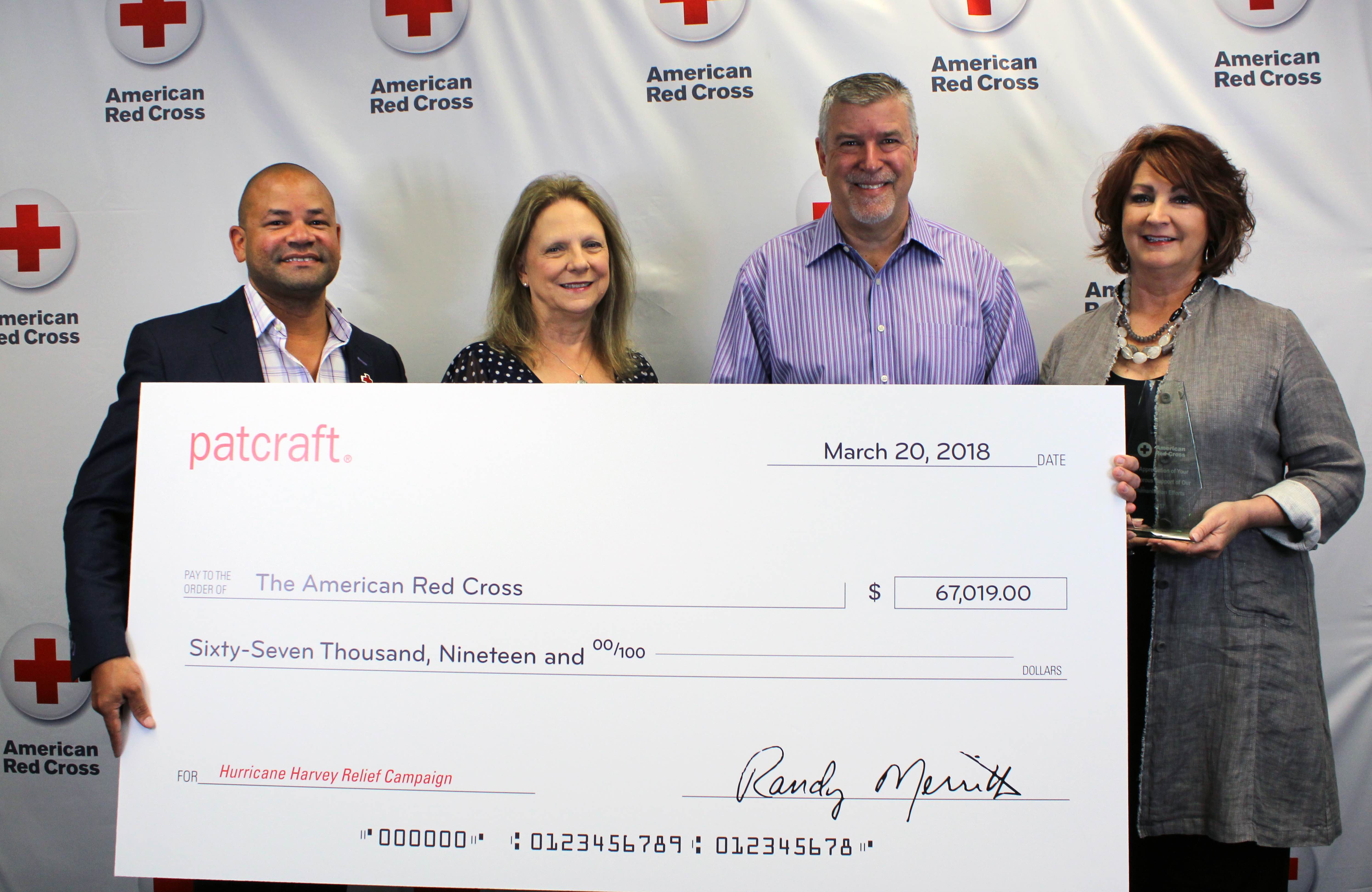 Patcraft Donates more than $67,000 to Support Hurricane Harvey Victims