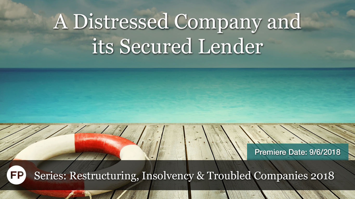 Financial Poise™ and West LegalEd Center Premiere “A Distressed Company ...