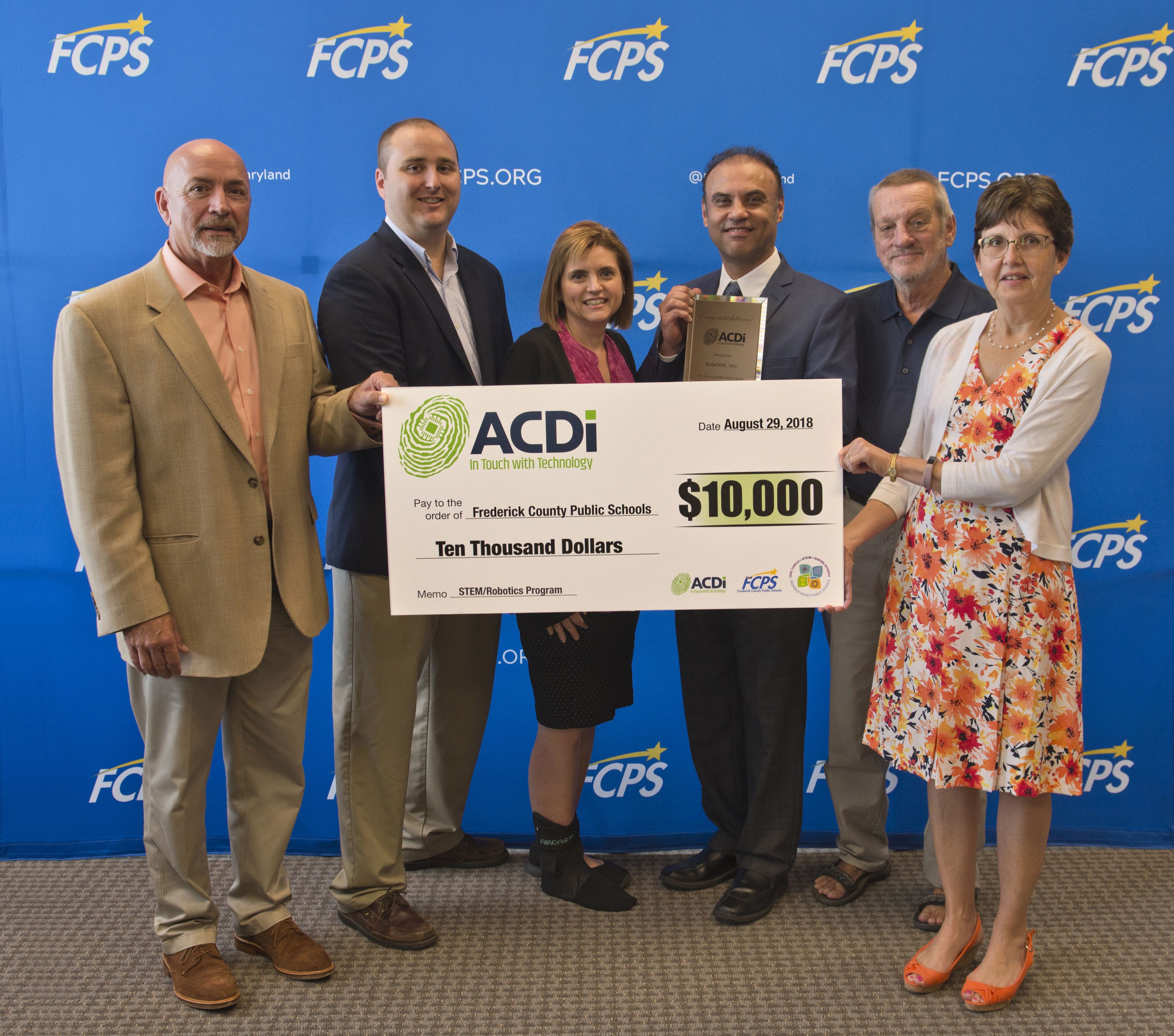 ACDi Celebrates Milestone with $10,000 Frederick County Public Schools ...