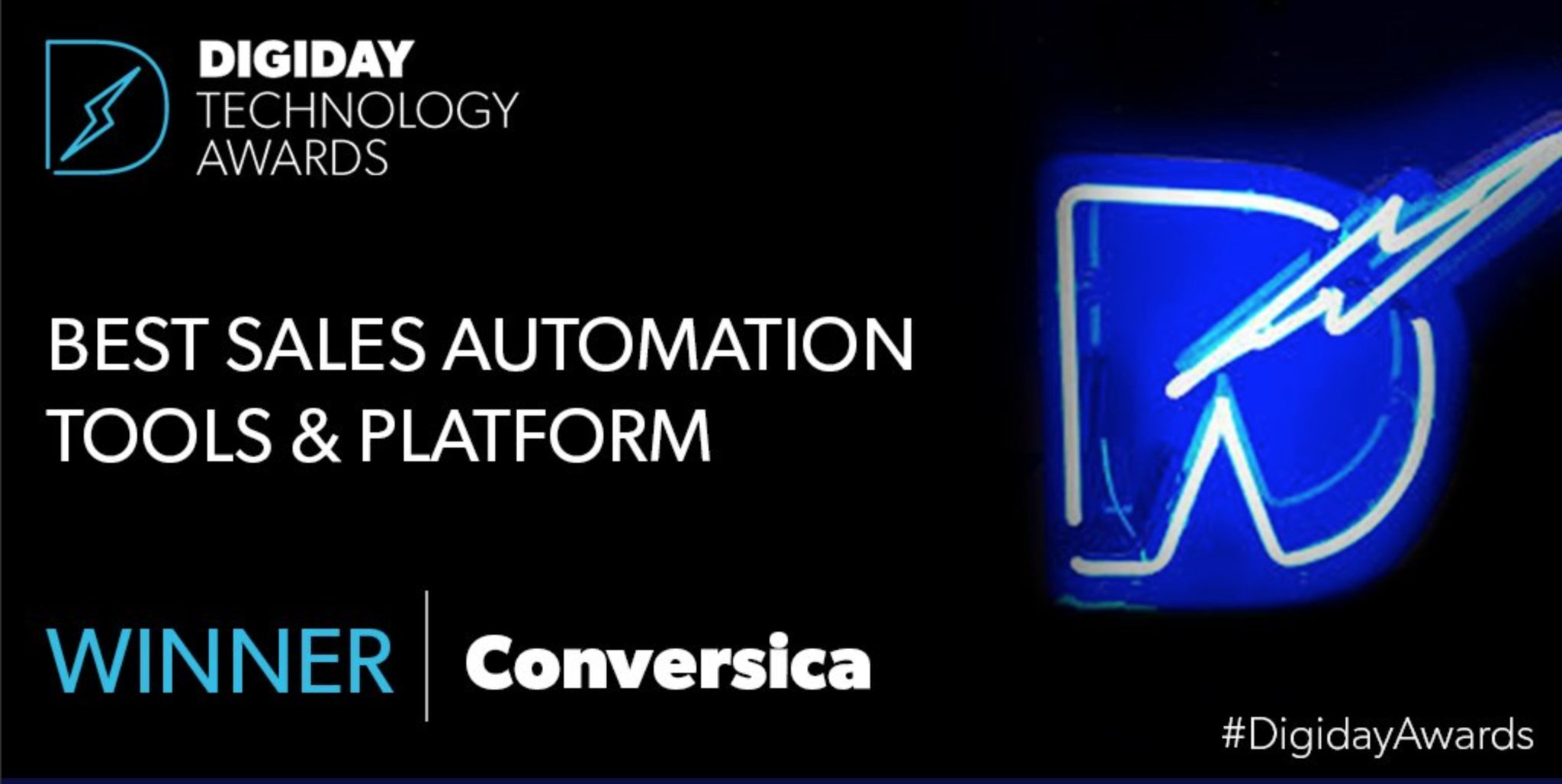 Conversica Wins Digiday Technology Award for Best Sales Automation Platform
