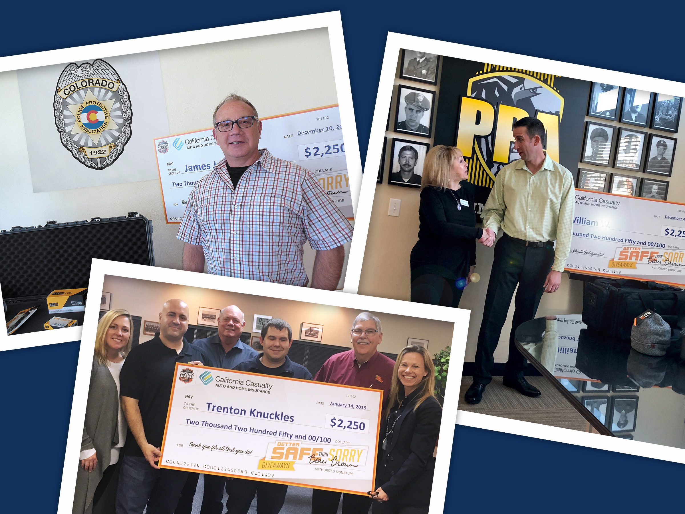 Three First Responders Receive Prizes from California Casualty