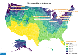 Gloomiest Places in America - New Study Reveals Pacific NW #1
