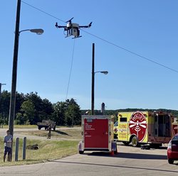 Dragonfly, an American made flying cell tower, provides connectivity to ...