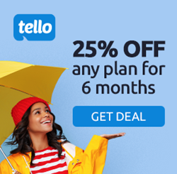 Tello Mobile takes the challenge and extends the 25% OFF any phone plan