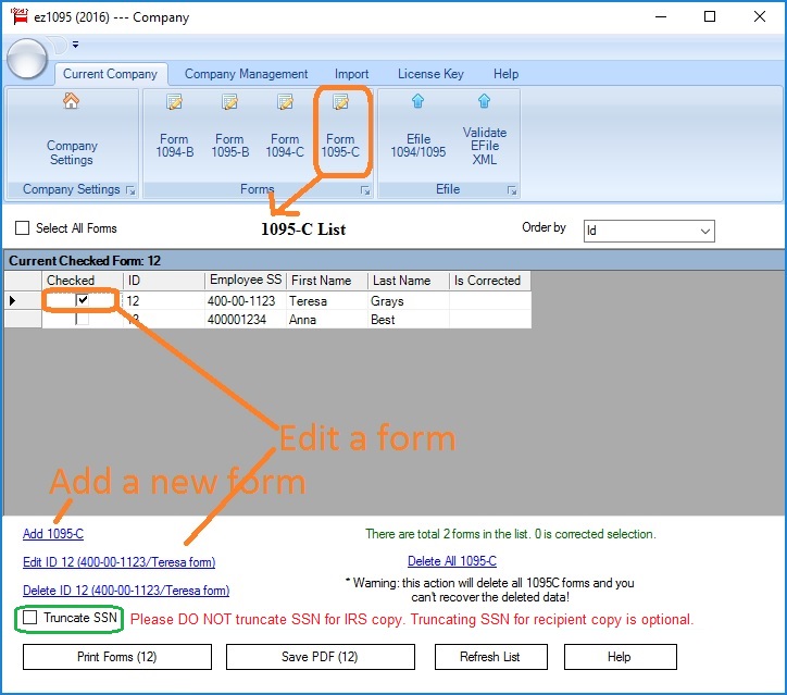 1095 and 1094 ACA Forms: New ez1095 2021 Offers A Correction Form Feature
