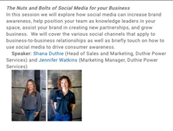 Duthie Power Services to present at the 2023 EGSA Spring Conference in ...