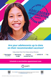UNITY Consortium Launches Campaign to Get Adolescents Up to Date on Well Visits and Immunizations