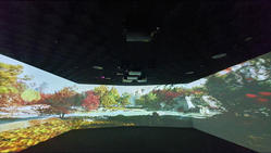 Laser projectors illuminate Incheon Metropolitan City Museum in South Korea