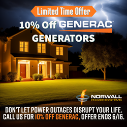 Norwall PowerSystems Announces Generac Home Generator Sale