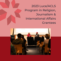 American Council of Learned Societies Names 2023 Luce/ACLS ...